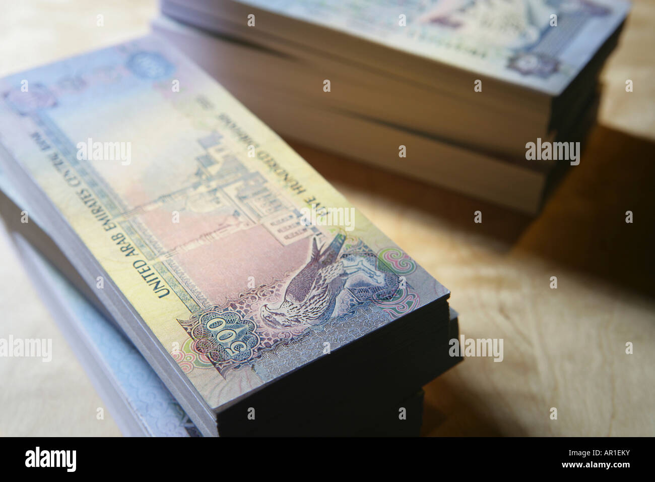Bundles of Arab Money Stock Photo - Alamy