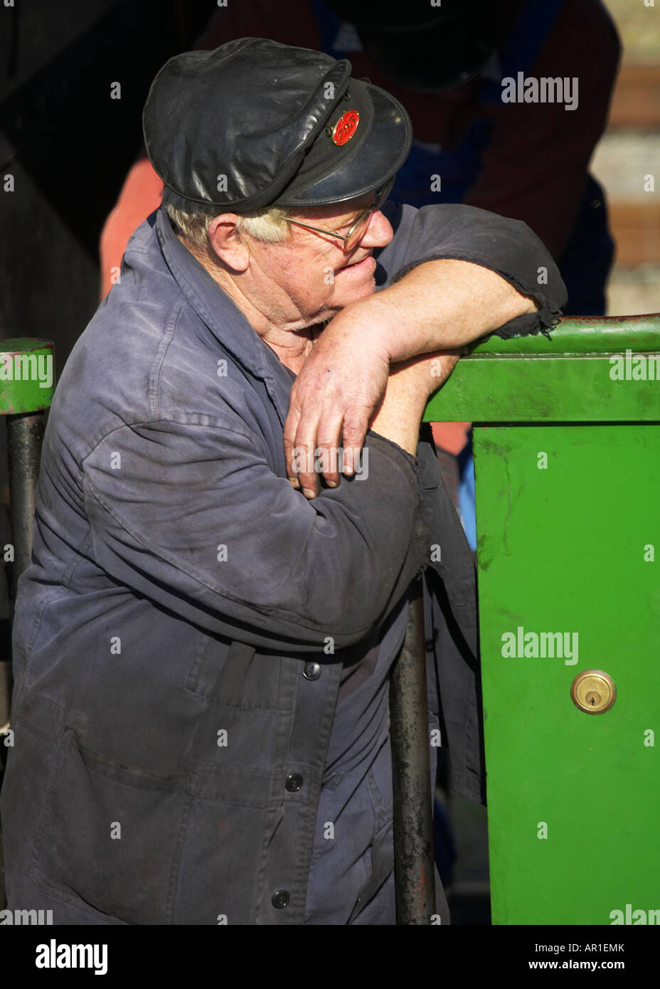 Steam train driver Stock Photo - Alamy
