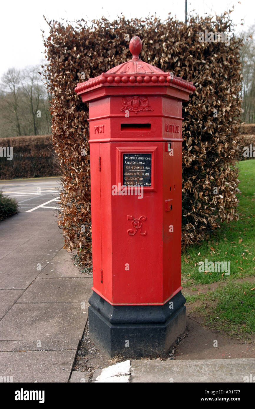 Museum of Welsh Life Victorian Post Box Stock Photo - Alamy