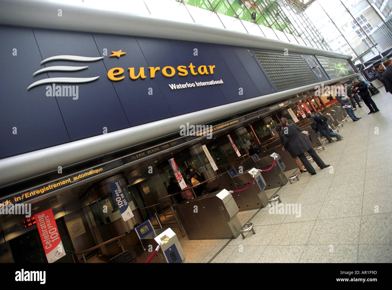 Eurostar check in at Waterloo Station in London England UK Stock Photo ...
