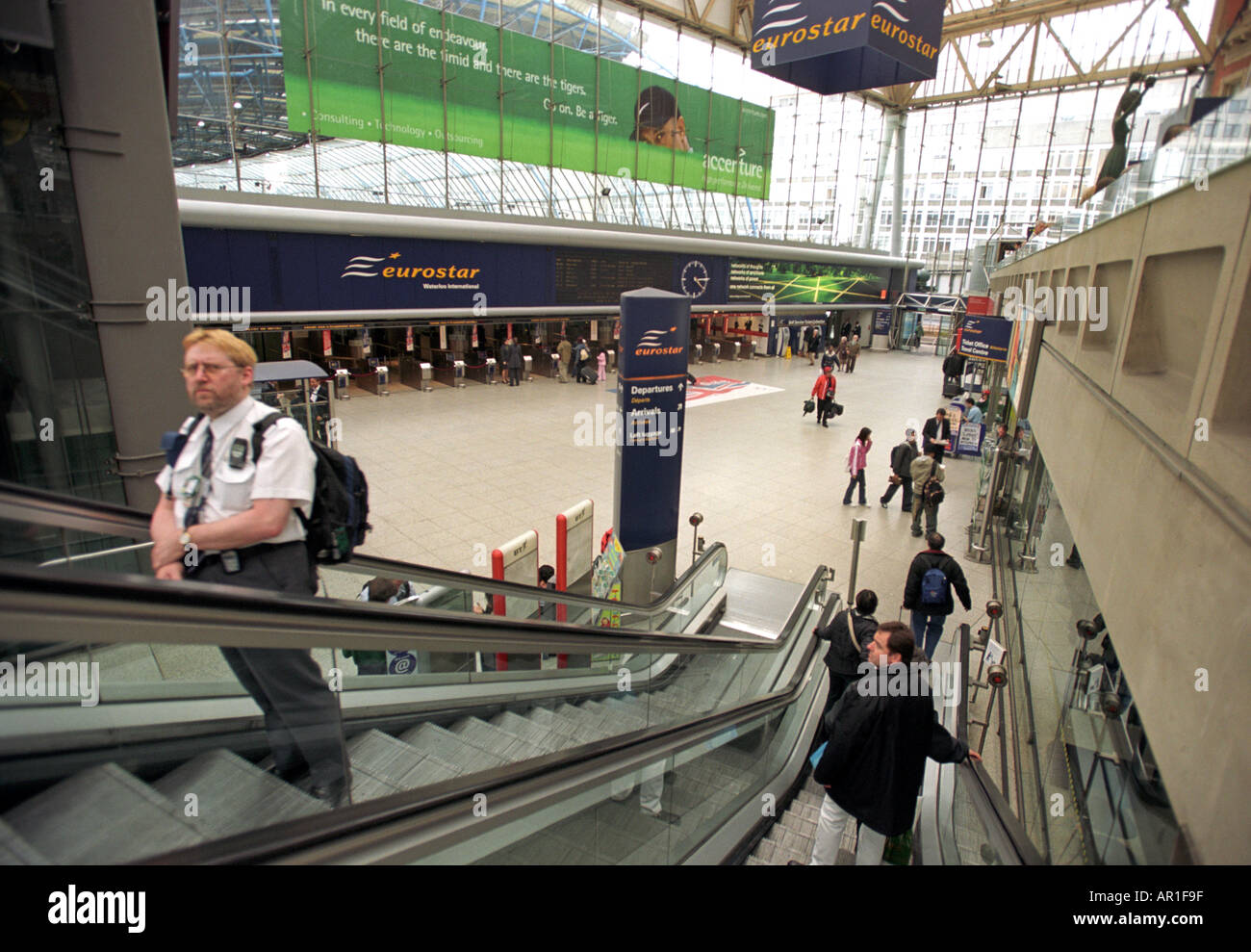 Eurostar check in at Waterloo Station in London England UK Stock Photo ...