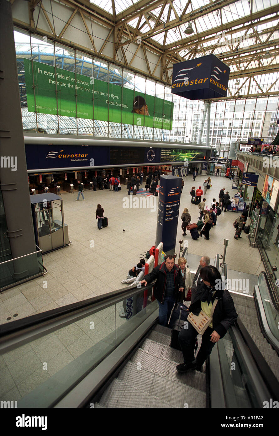 Eurostar check in at Waterloo Station in London England UK Stock Photo ...