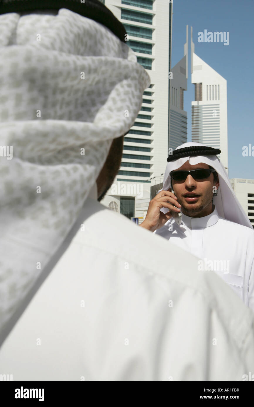 Arab Man busy on the phone Stock Photo - Alamy