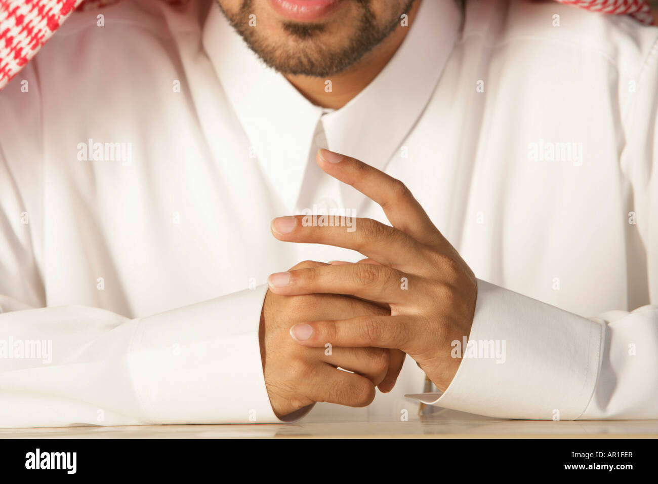 Arab Man on a hand gesture Stock Photo - Alamy