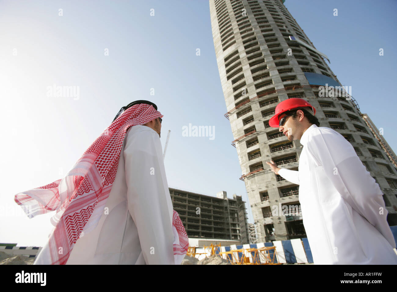 Arab Businessmen on the construction site Stock Photo - Alamy