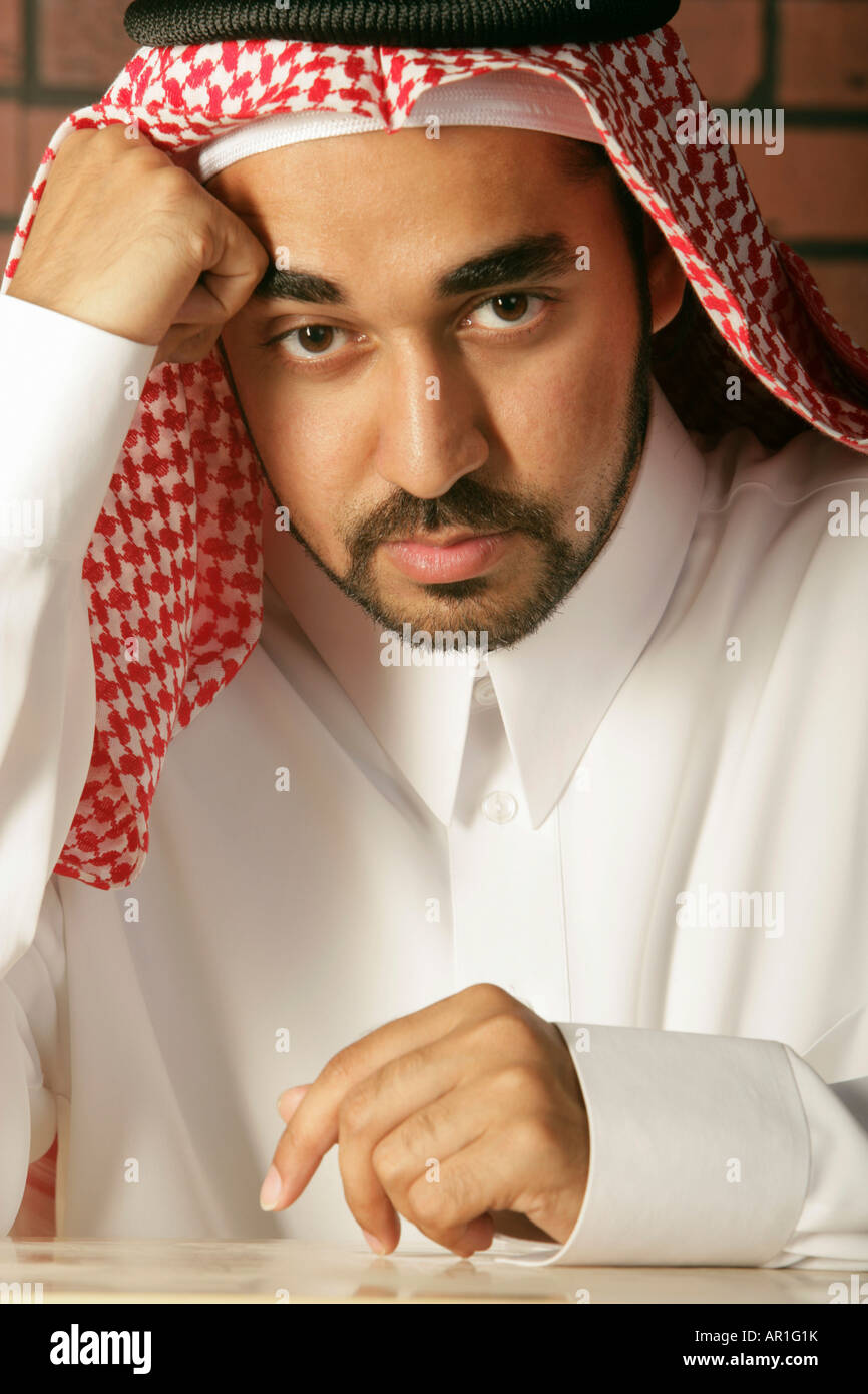 Arab Man looking at the camera Stock Photo - Alamy