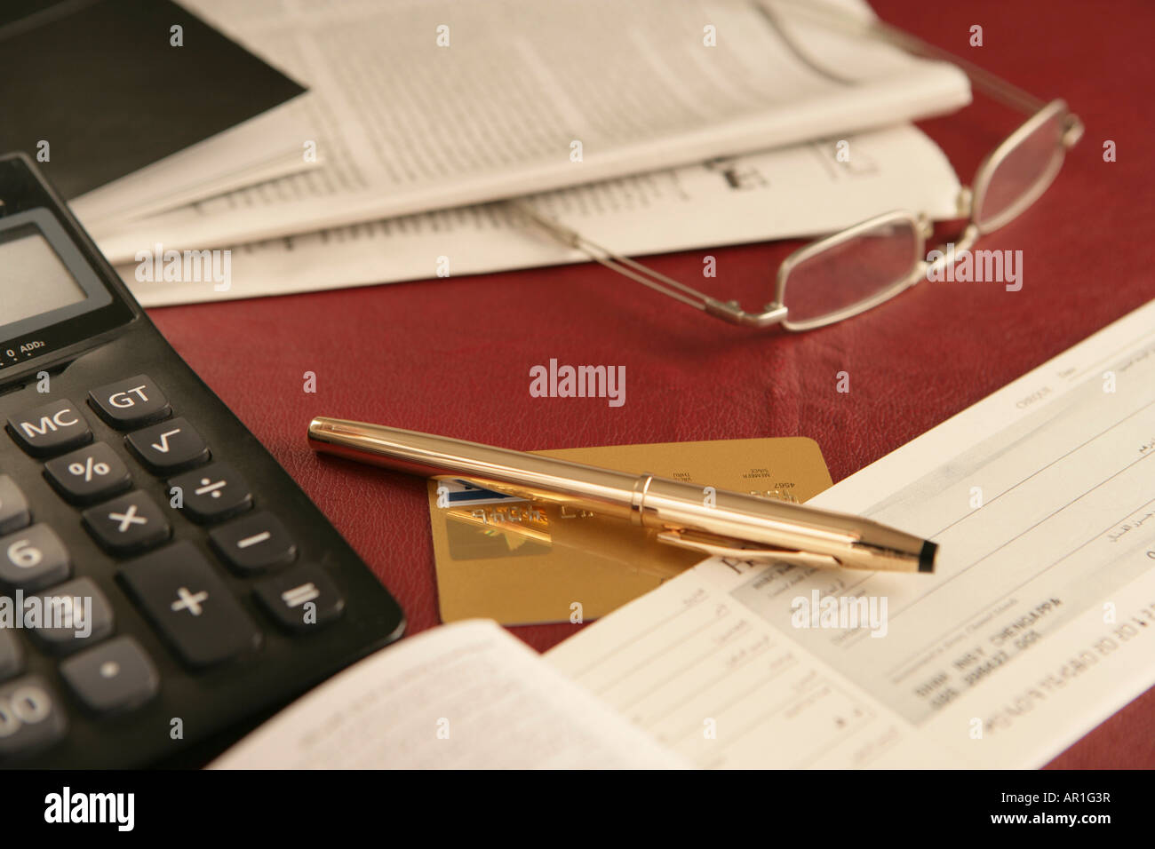 Credit Card and a Check book Stock Photo - Alamy