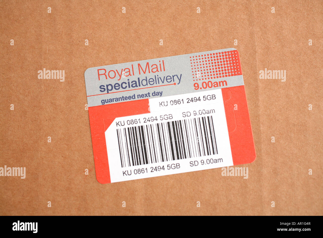 Royal Mail Special Delivery 9am label Stock Photo - Alamy Royal Mail Special Delivery 9am label Stock Photo - Alamy