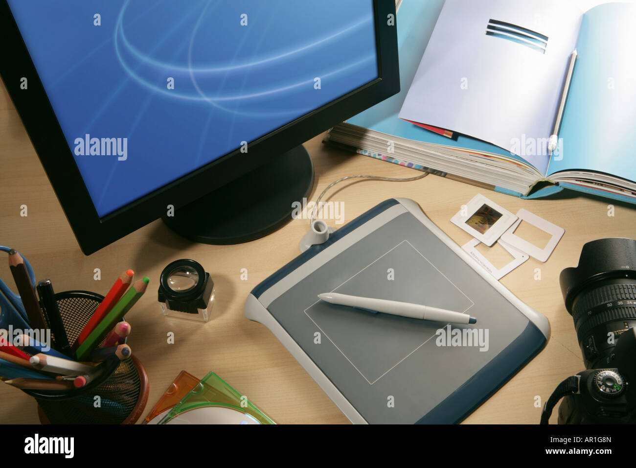 Working area tablet hi-res stock photography and images - Alamy