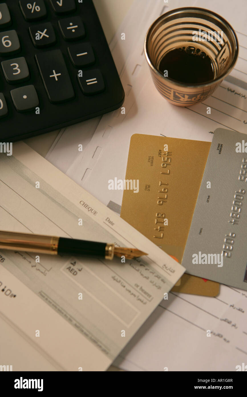 Credit Card and a Check book Stock Photo - Alamy