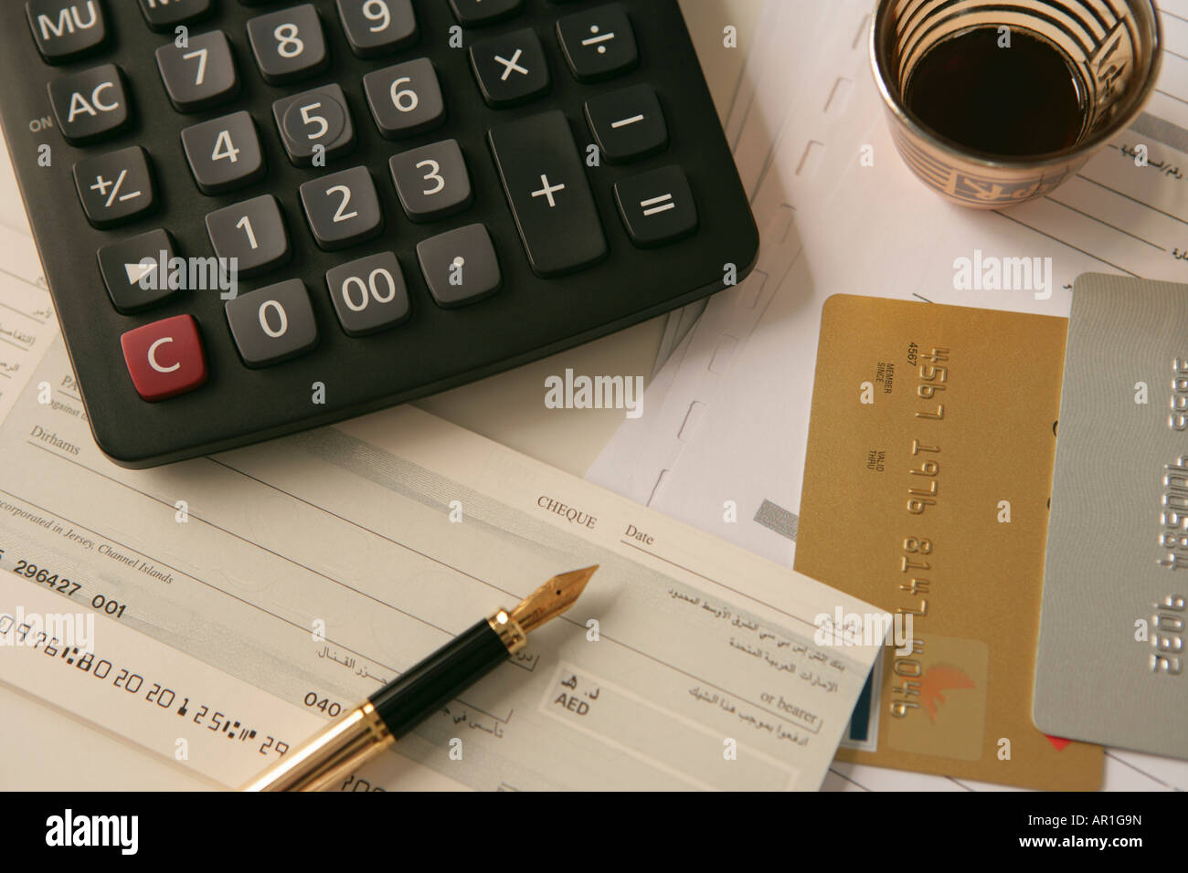 Credit Card and a Check book Stock Photo - Alamy