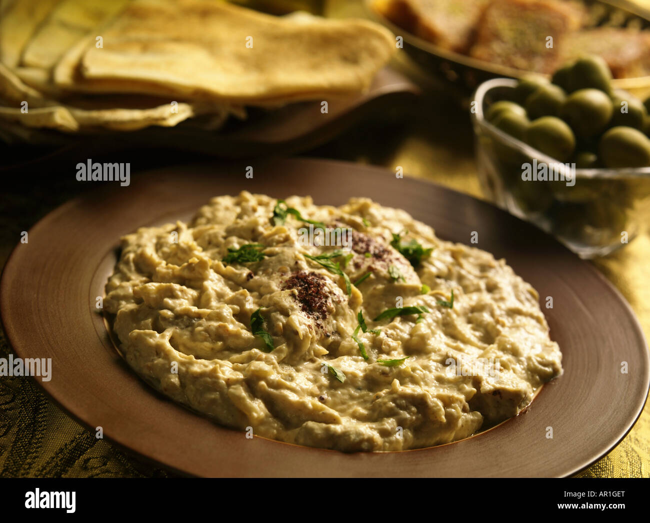 Arabic Food - Moutabel Stock Photo - Alamy