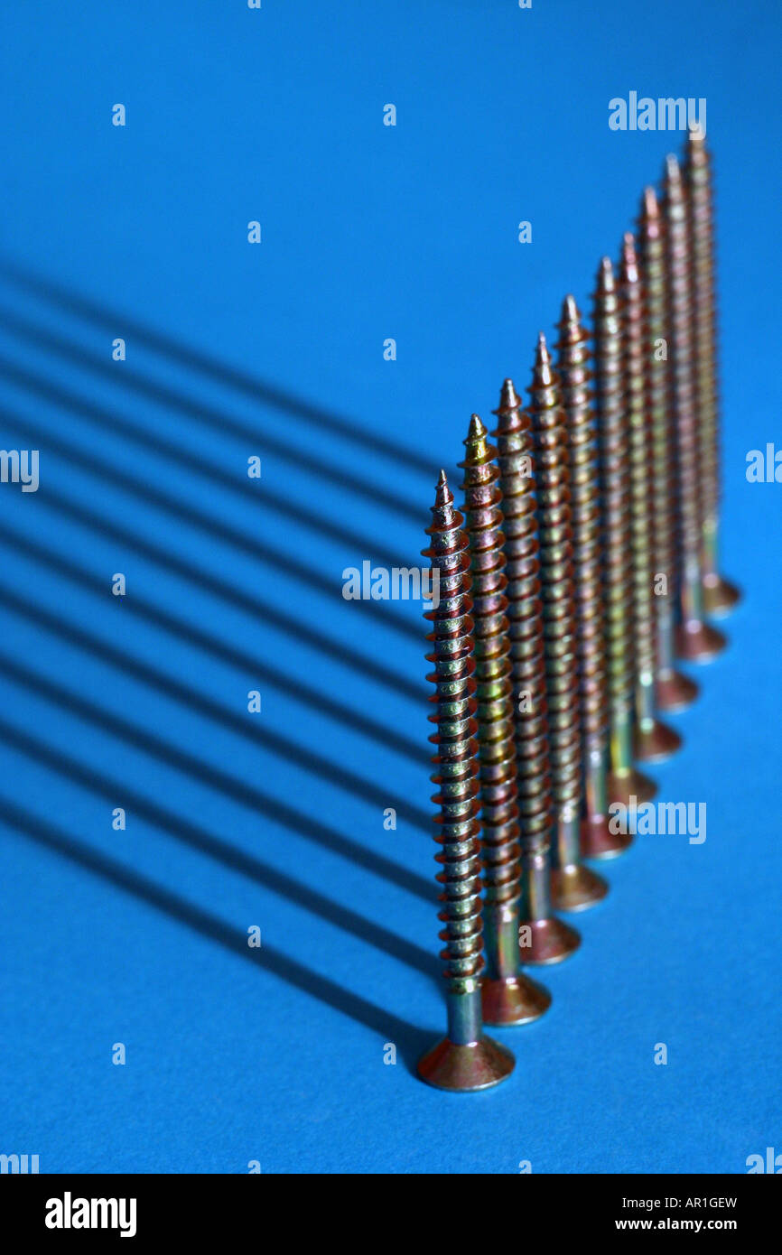 Screws in file Stock Photo - Alamy