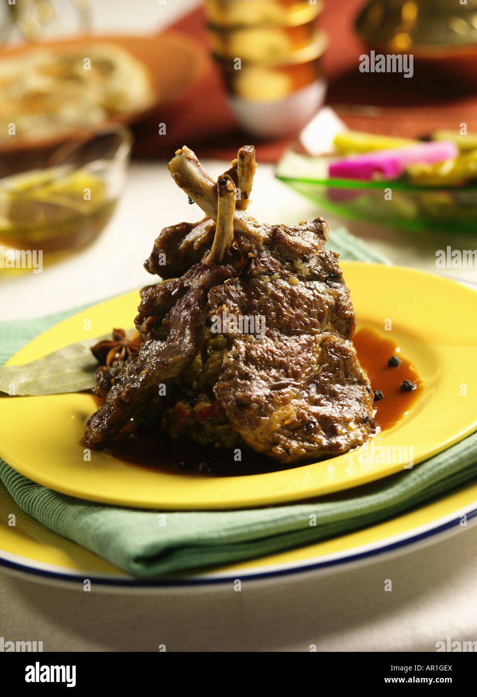Arabic Food - Lamb Chops Stock Photo - Alamy