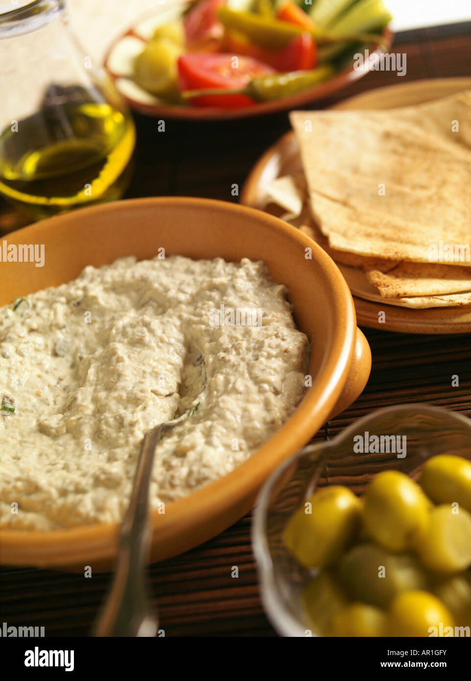 Arabic Food - Moutabel Stock Photo - Alamy