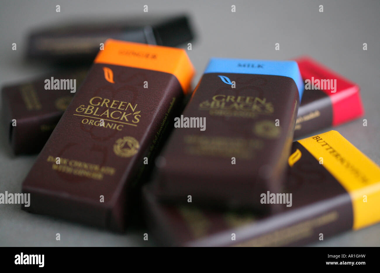 Green and Black's Organic chocolate bars Stock Photo - Alamy