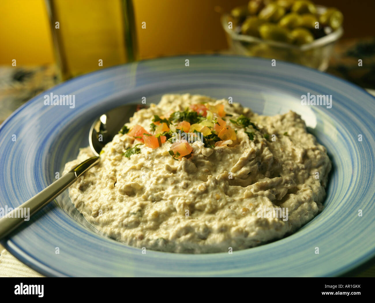 Arabic Food - Moutabel Stock Photo - Alamy