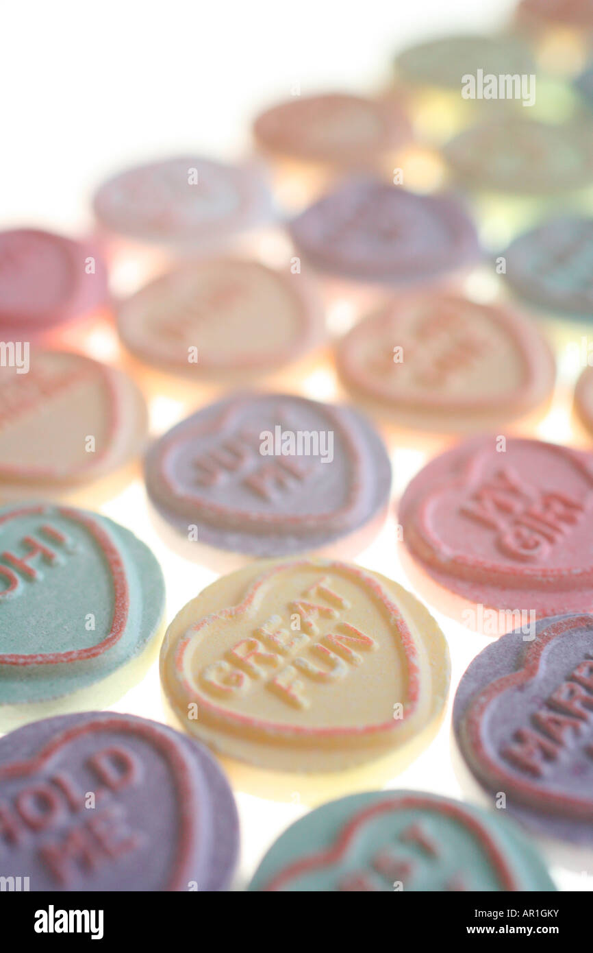 Loveheart sweets hi-res stock photography and images - Alamy