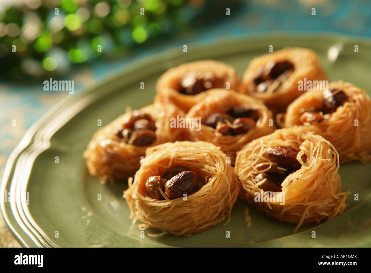 Arabic Sweets made of Pistachio and pastry Stock Photo - Alamy