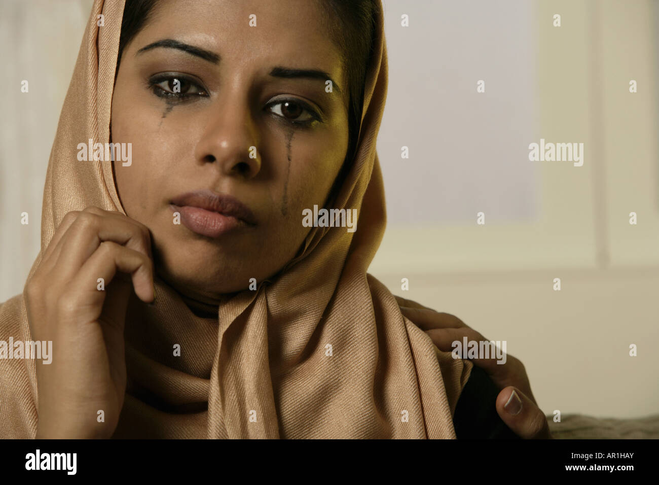 Lady on a sad expression Stock Photo - Alamy