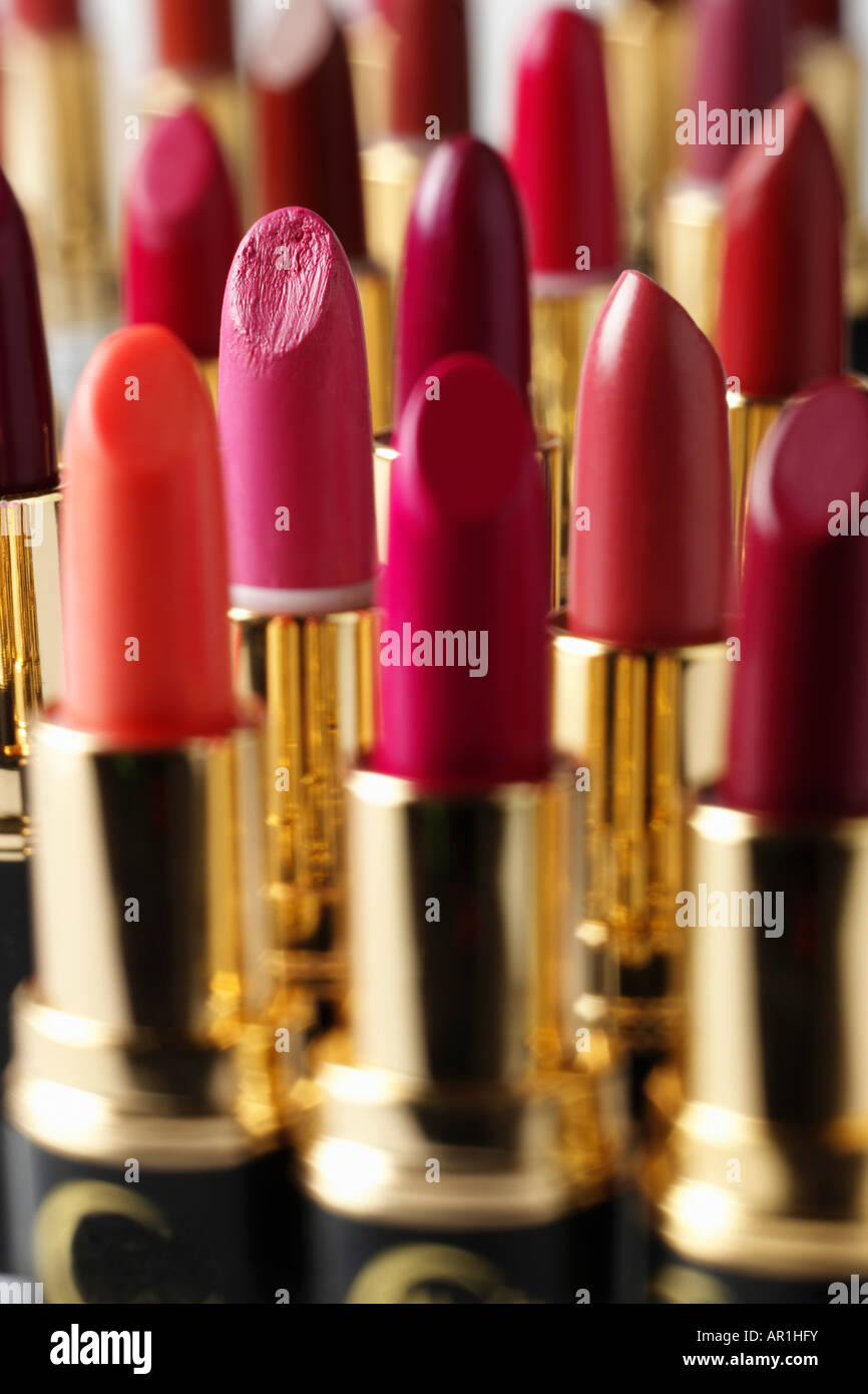 One used Lipstick amongst used ones Stock Photo - Alamy
