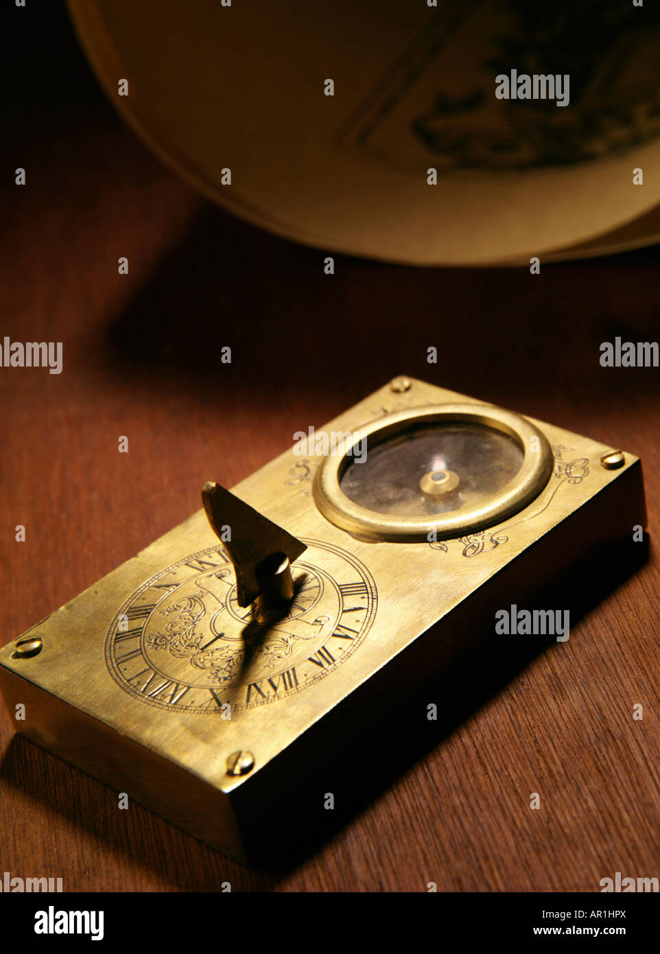 Map and compass Stock Photo - Alamy