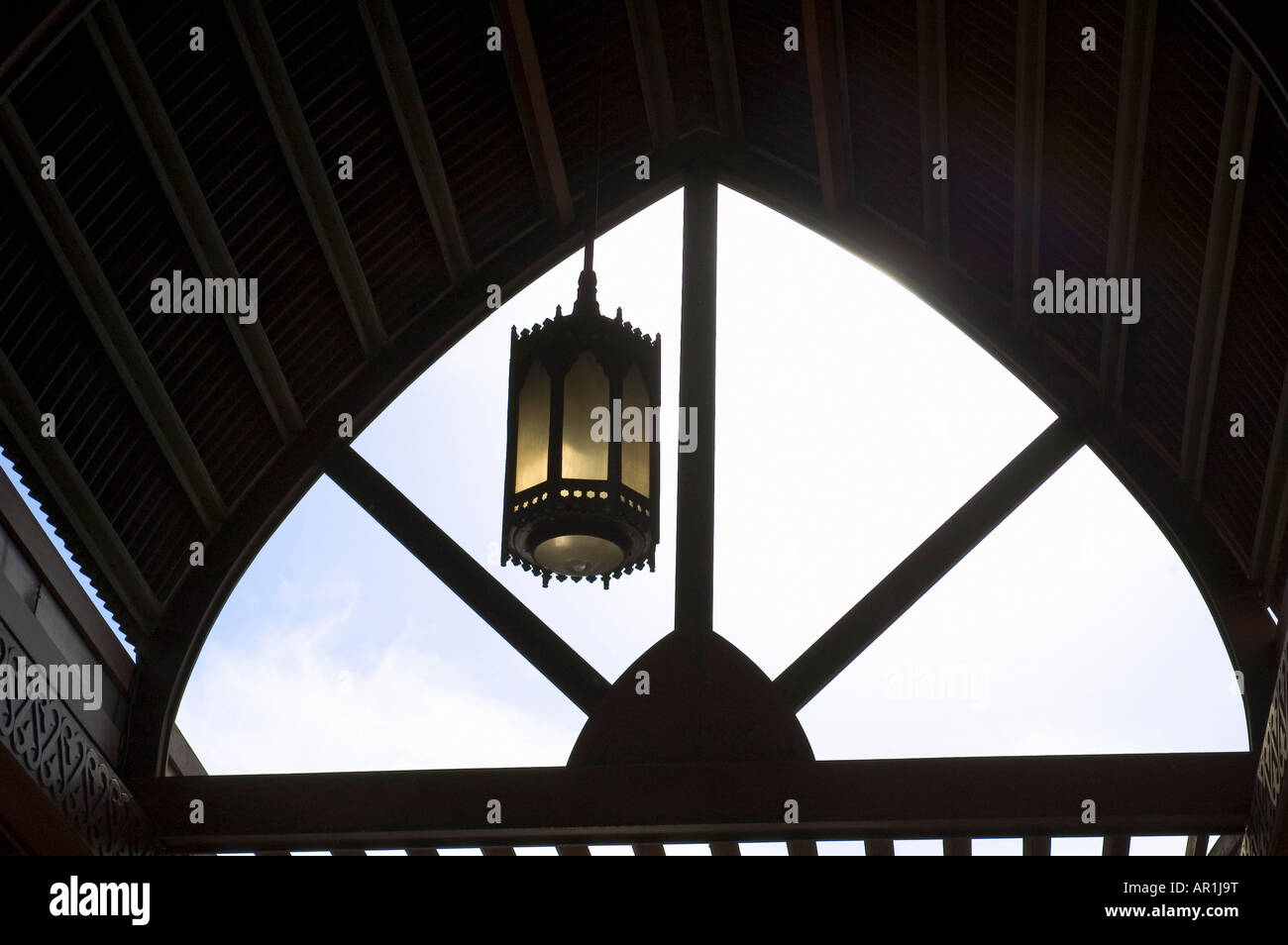 Scenic view of the lantern hanging from the ceiling Stock Photo - Alamy