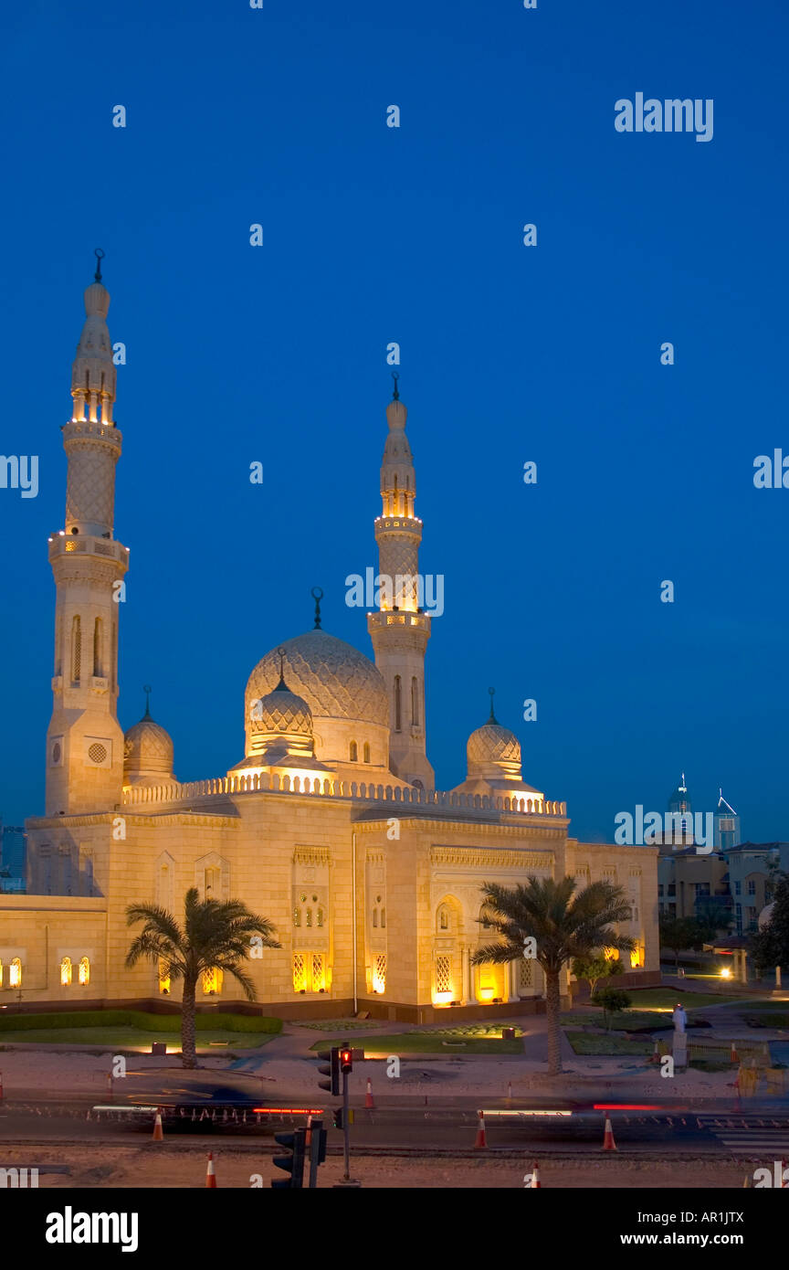 Illuminated view of the mosque seen during at night Stock Photo - Alamy