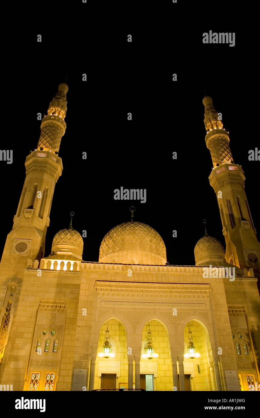 Illuminated view of the mosque seen during at night Stock Photo - Alamy