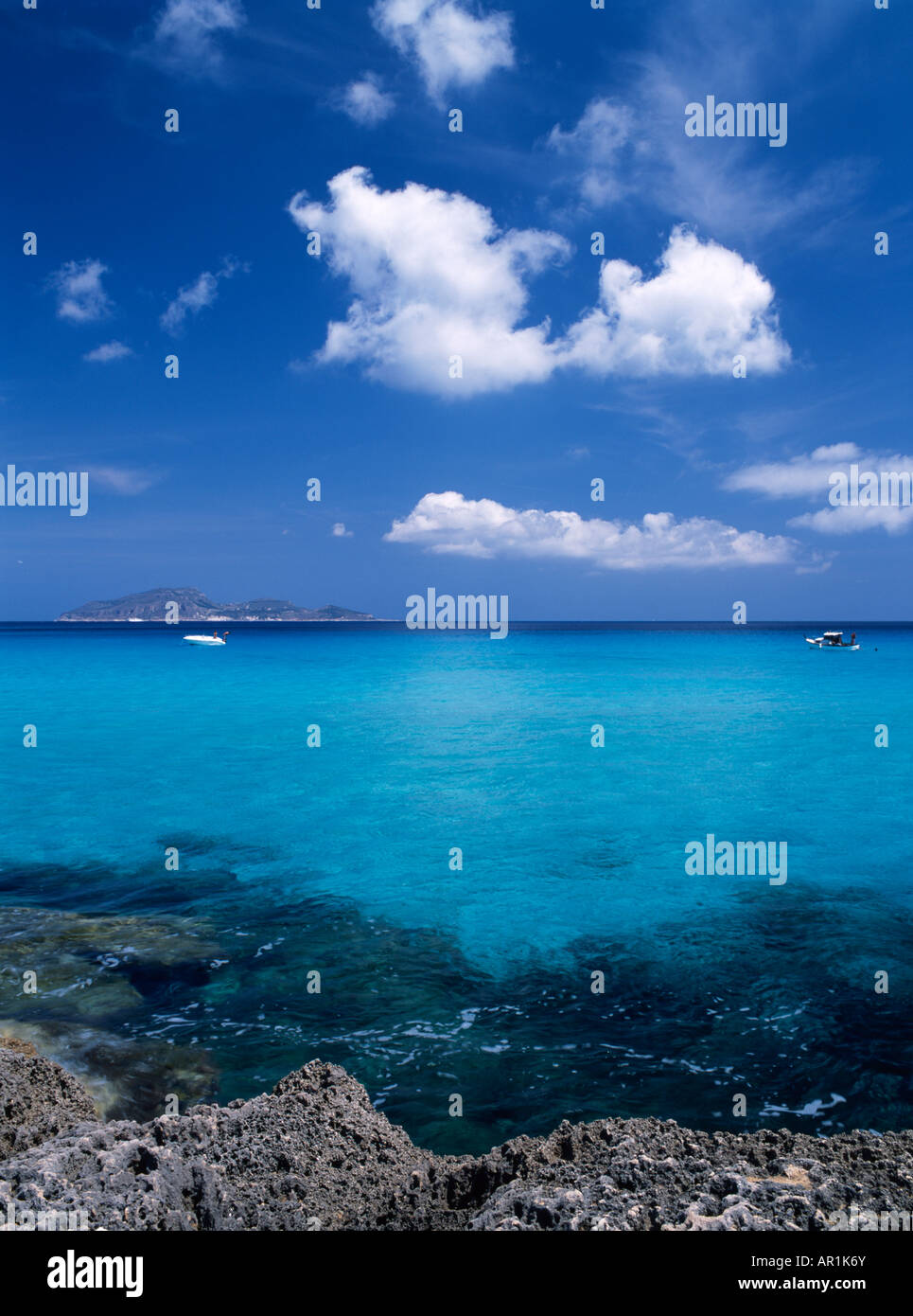 Cala Rossa Bay Favignana Island Egadi Islands Sicily Italy Europe Stock ...