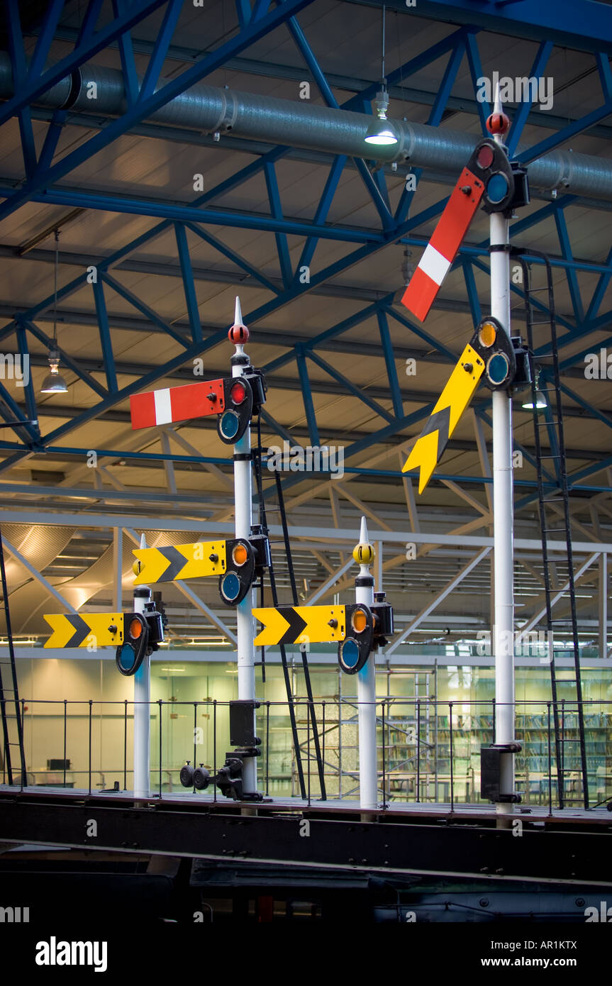 British semaphore stop and distant signals on display at the National ...
