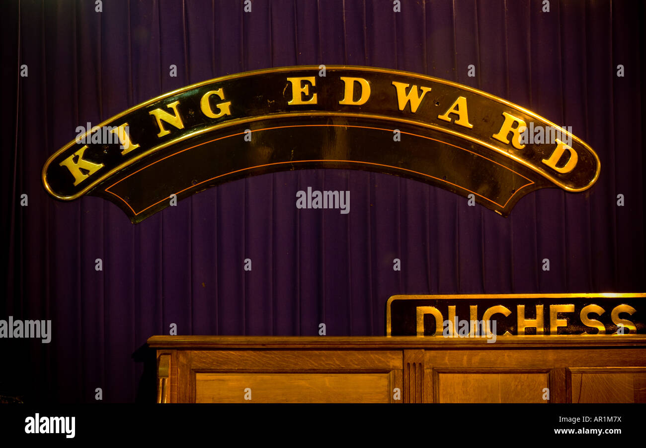 King Edward train headboard at National Railway Museum NRM York Stock ...