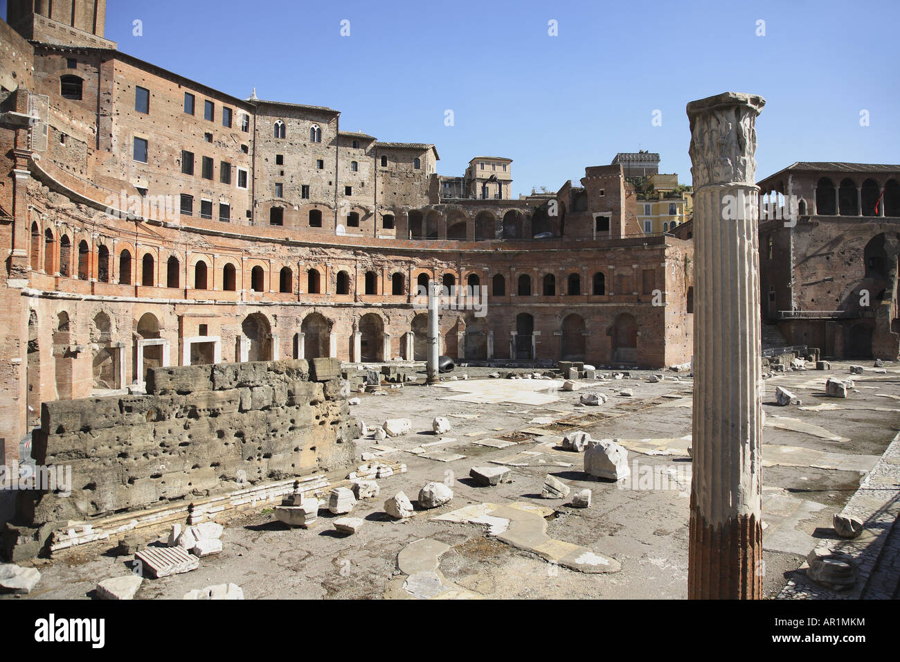 View of "The Trajan's Market" Rome Stock Photo - Alamy