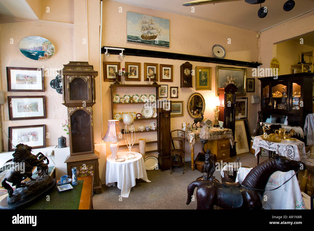 interior of an antique shop Stock Photo - Alamy