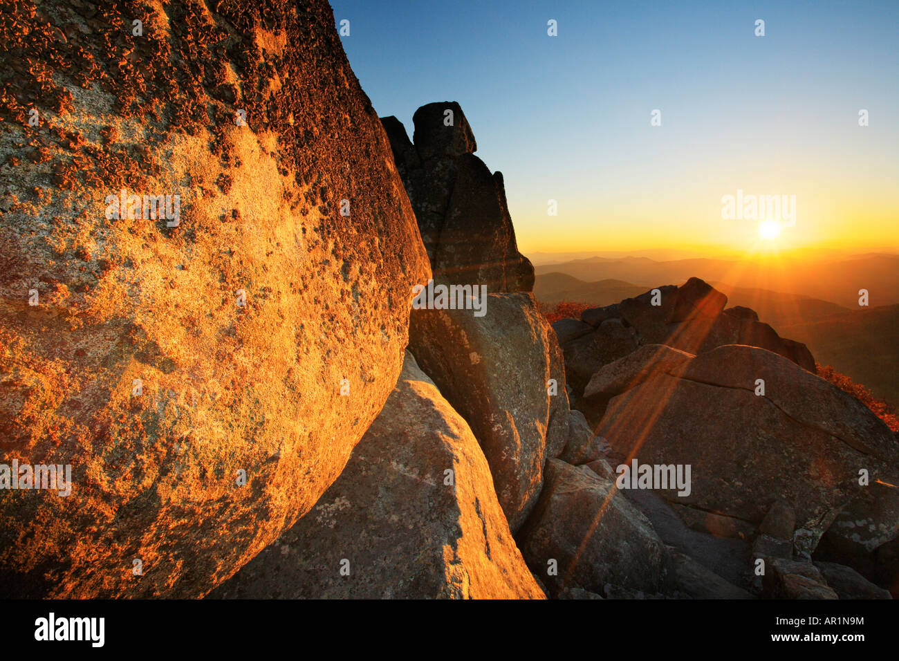 Sunset, Sharp Top Mountain, Peaks of Otter, Blue Ridge Parkway ...