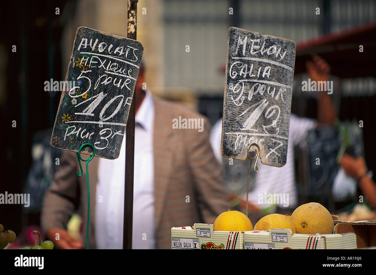 Melons, Market Hall, Paris France Stock Photo - Alamy