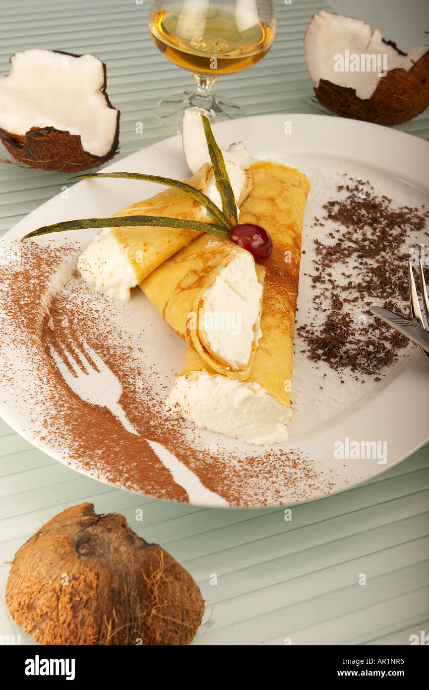 Pancake bag with bananas Stock Photo - Alamy