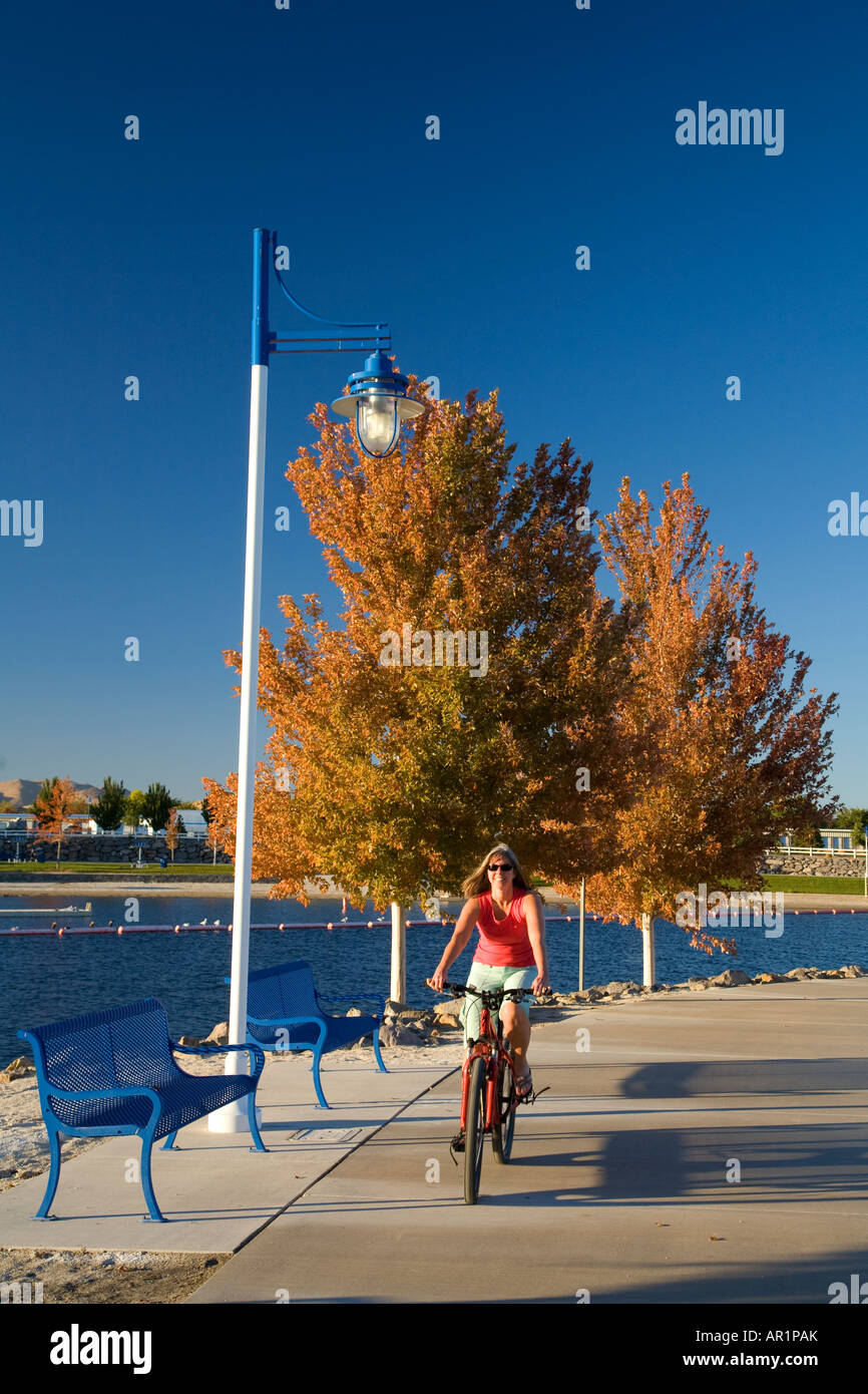 Biking around Sparks Marina Park in Sparks near Reno Nevada Stock Photo ...