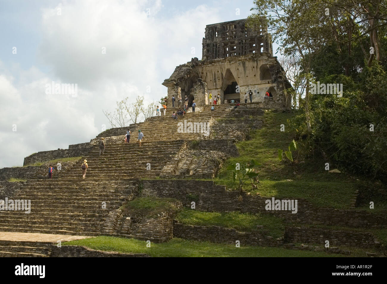 MEXICO Chiapas Palenque org 100 BC Temple of the Cross Stock Photo - Alamy