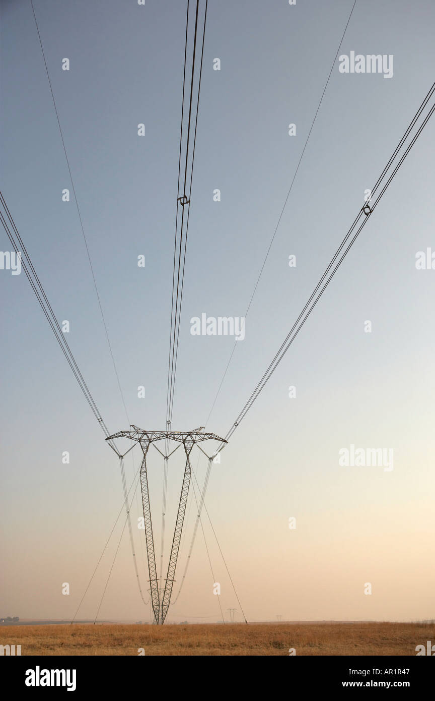 Powerlines, Electricity, South Africa Stock Photo - Alamy