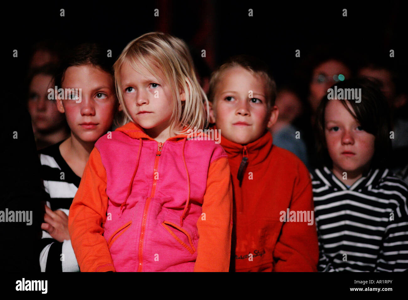 Audience watching a show in a small theatre Stock Photo - Alamy