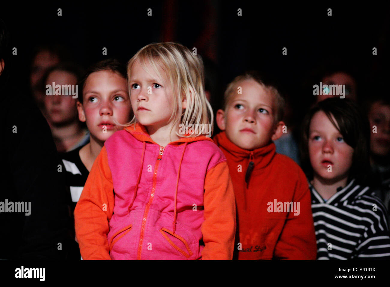 Audience watching a show in a small theatre Stock Photo - Alamy