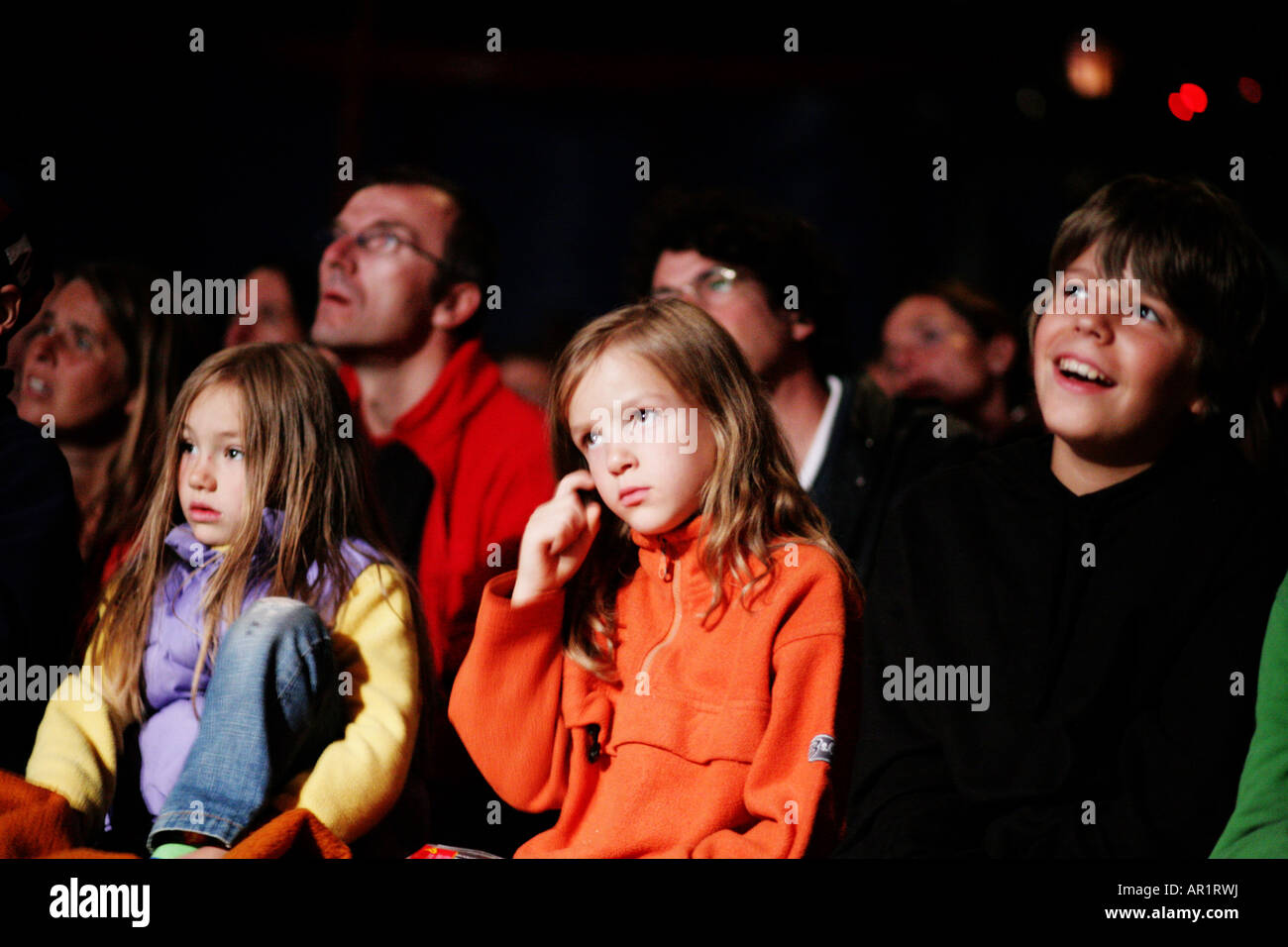 Audience watching a show in a small theatre Stock Photo - Alamy