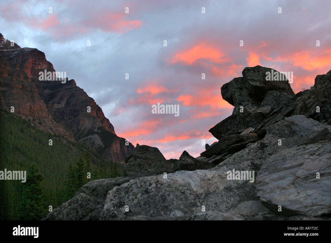 Mountain sunrise Early morning sunrise at Banff National Park, Alberta ...