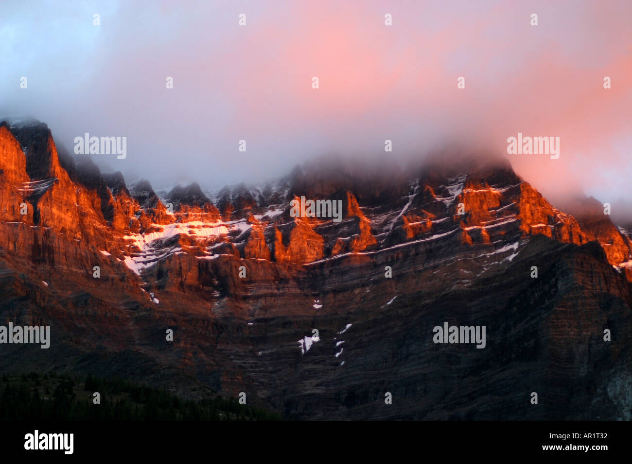 Mountain sunrise Early morning sunrise at Banff National Park, Alberta ...