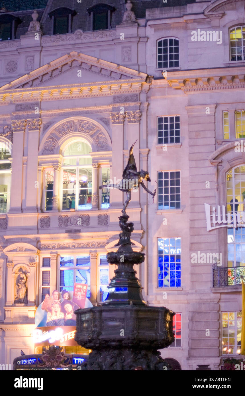 Eros statue in Piccadilly Circus in central London Stock Photo - Alamy