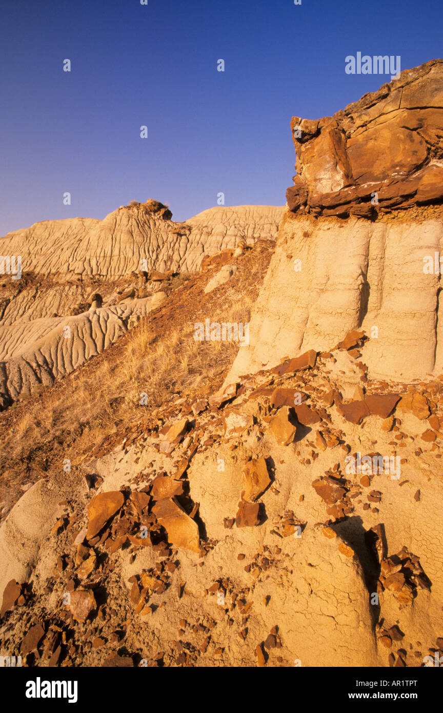 Unusual rock formations Dinosaur Provincial Park Alberta Canada Stock ...