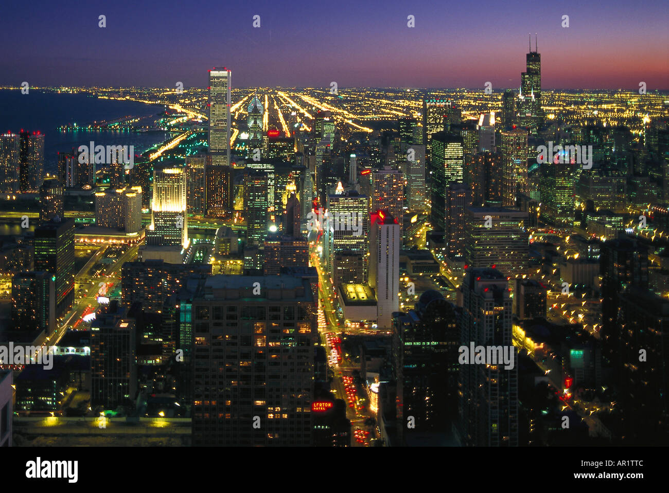 Chicago bird's eye view hi-res stock photography and images - Alamy