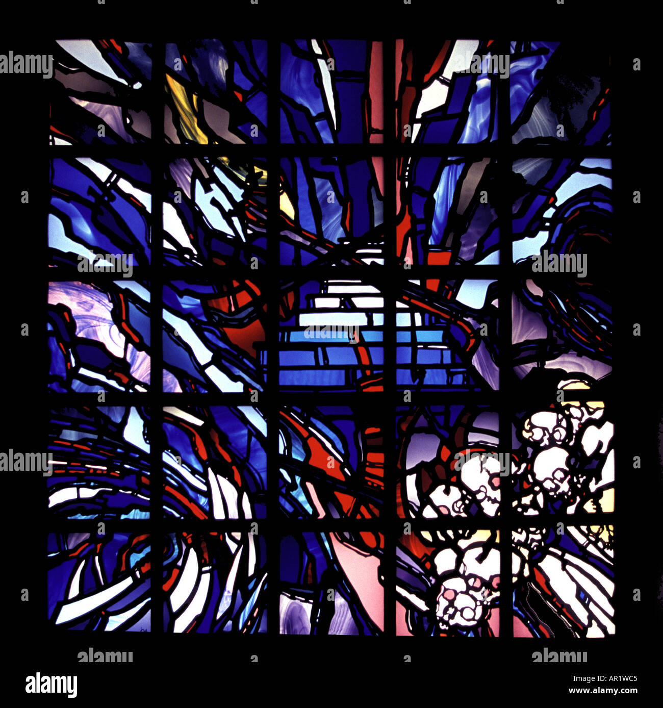Stained Glass Window, Genocide Memorial Stock Photo - Alamy