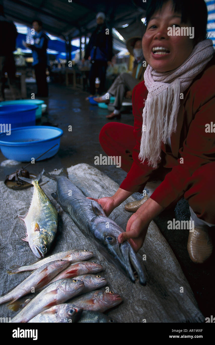 Fish market, Halong Bay Vietnam Stock Photo - Alamy